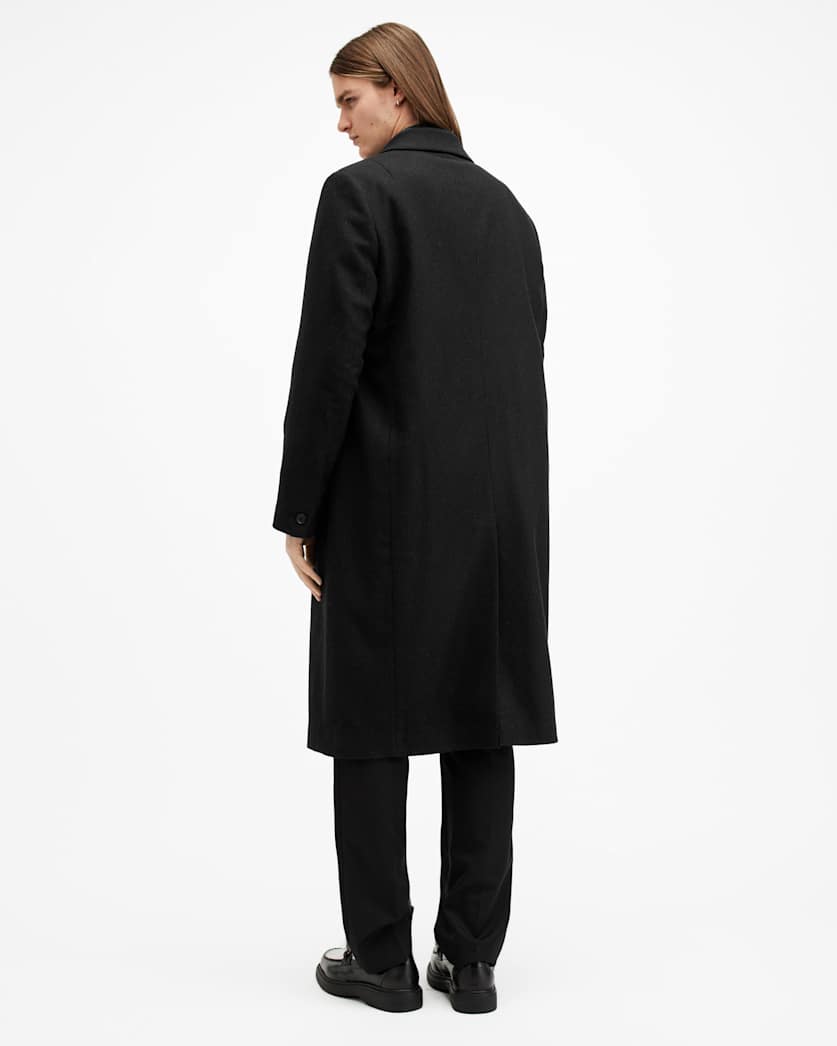 Arcade Wool Blend Relaxed Fit Coat Black | ALLSAINTS US